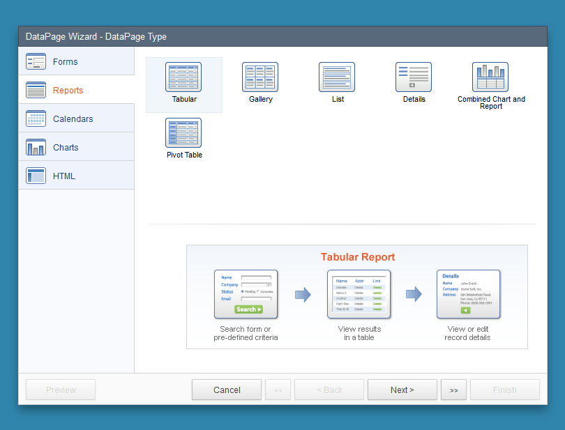 Creating A Report Datapage Caspio Online Help