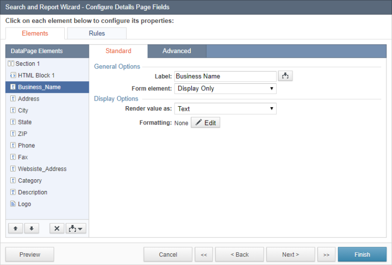 Creating a Report DataPage - Caspio Online Help
