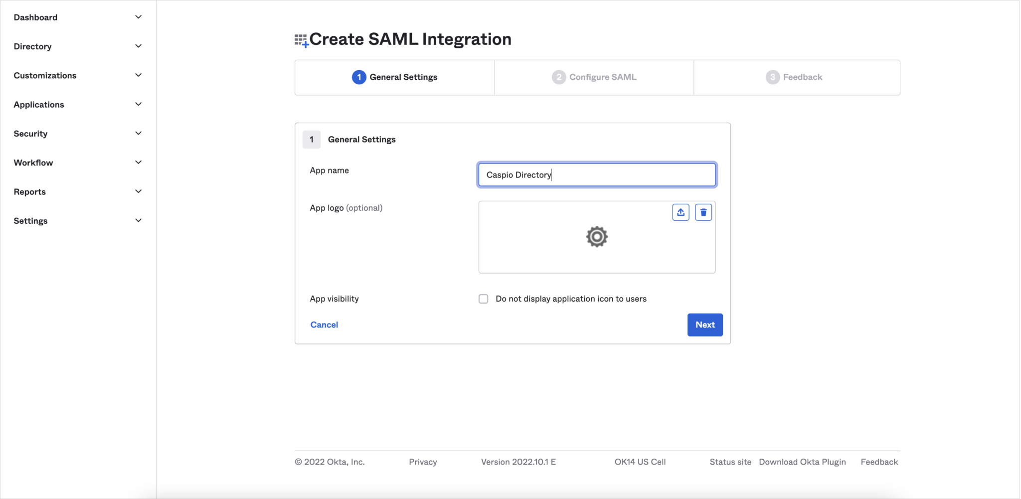 Tutorial: Adding Okta Identity Provider - Caspio Online Help