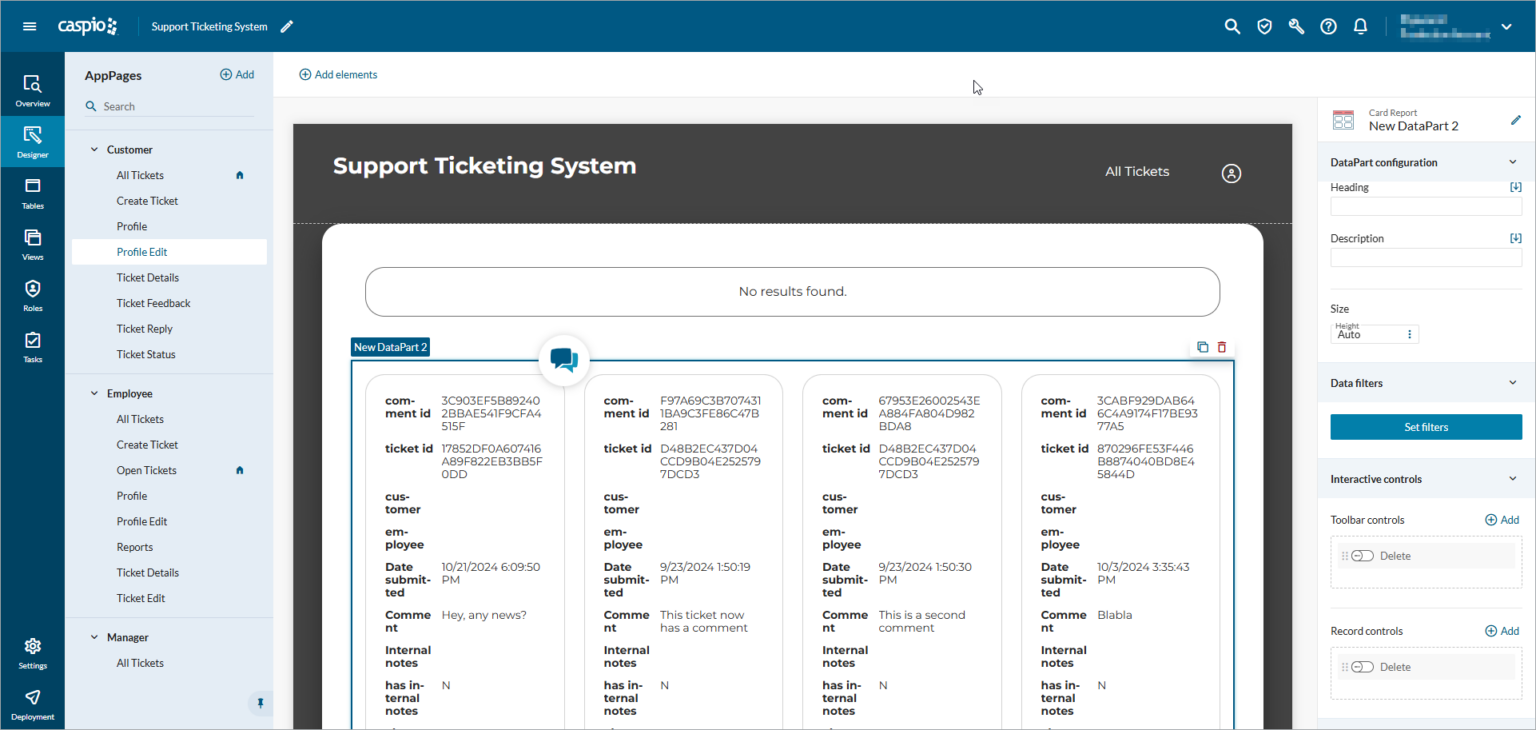 Card Report - Caspio Online Help