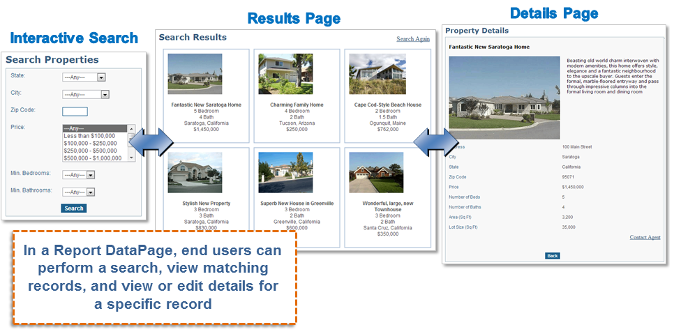 Creating A Report Datapage 1 Caspio Online Help